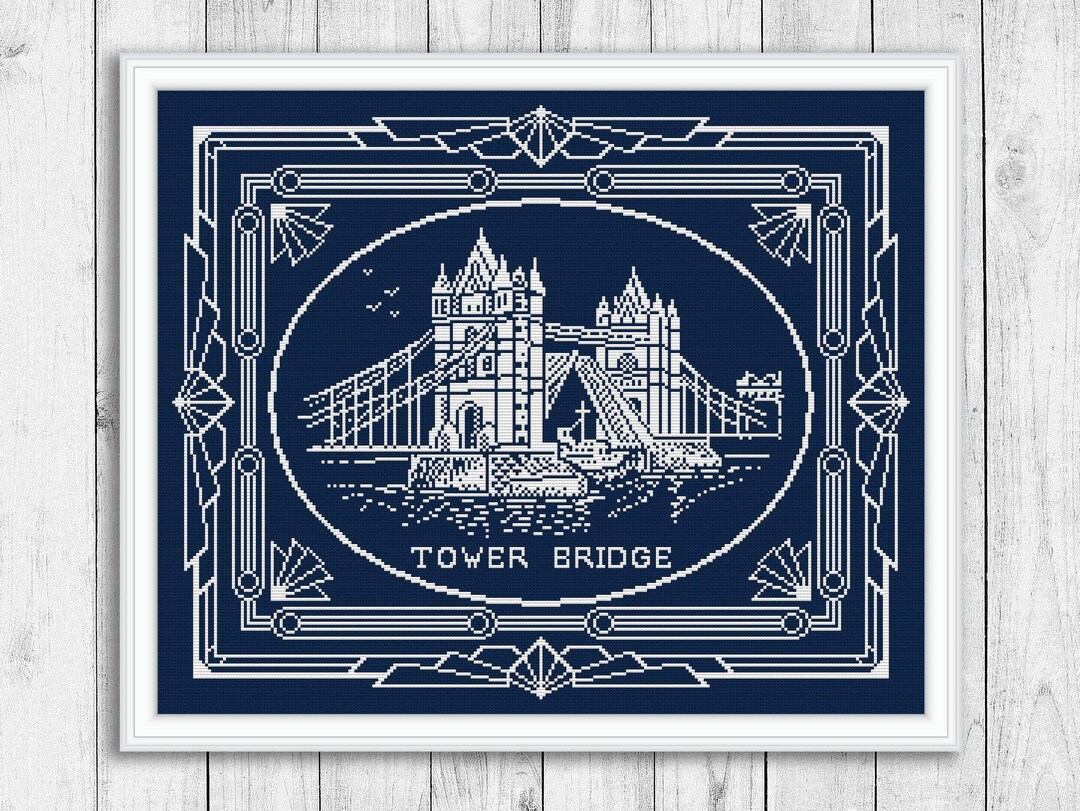 Tower Bridge Cross Stitch Pattern, Sampler Cross Stitch Pattern ...