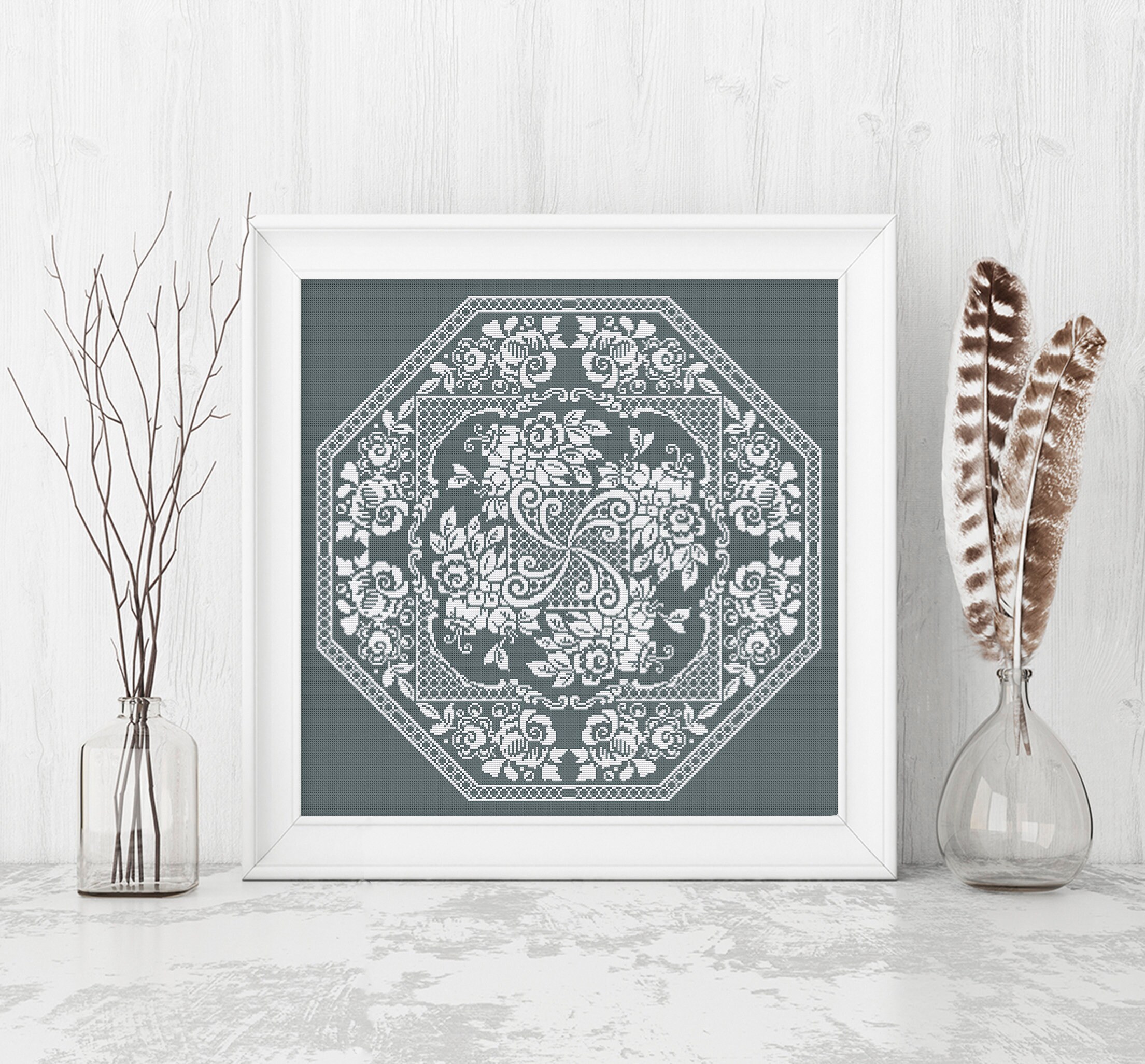 Flowers Cross Stitch Pattern, Nature Cross Stitch, Modern Cross Stitch ...