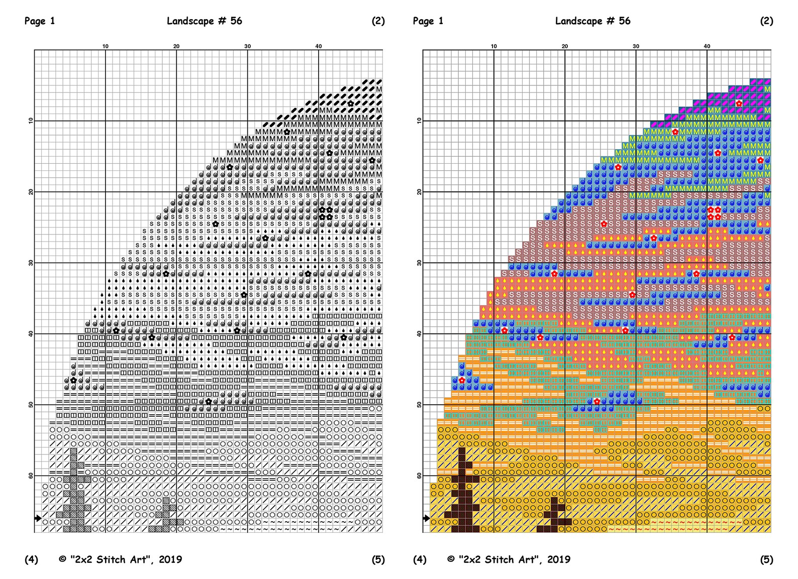 Sunset Cross Stitch Pattern Nature Counted Cross Stitch - Etsy