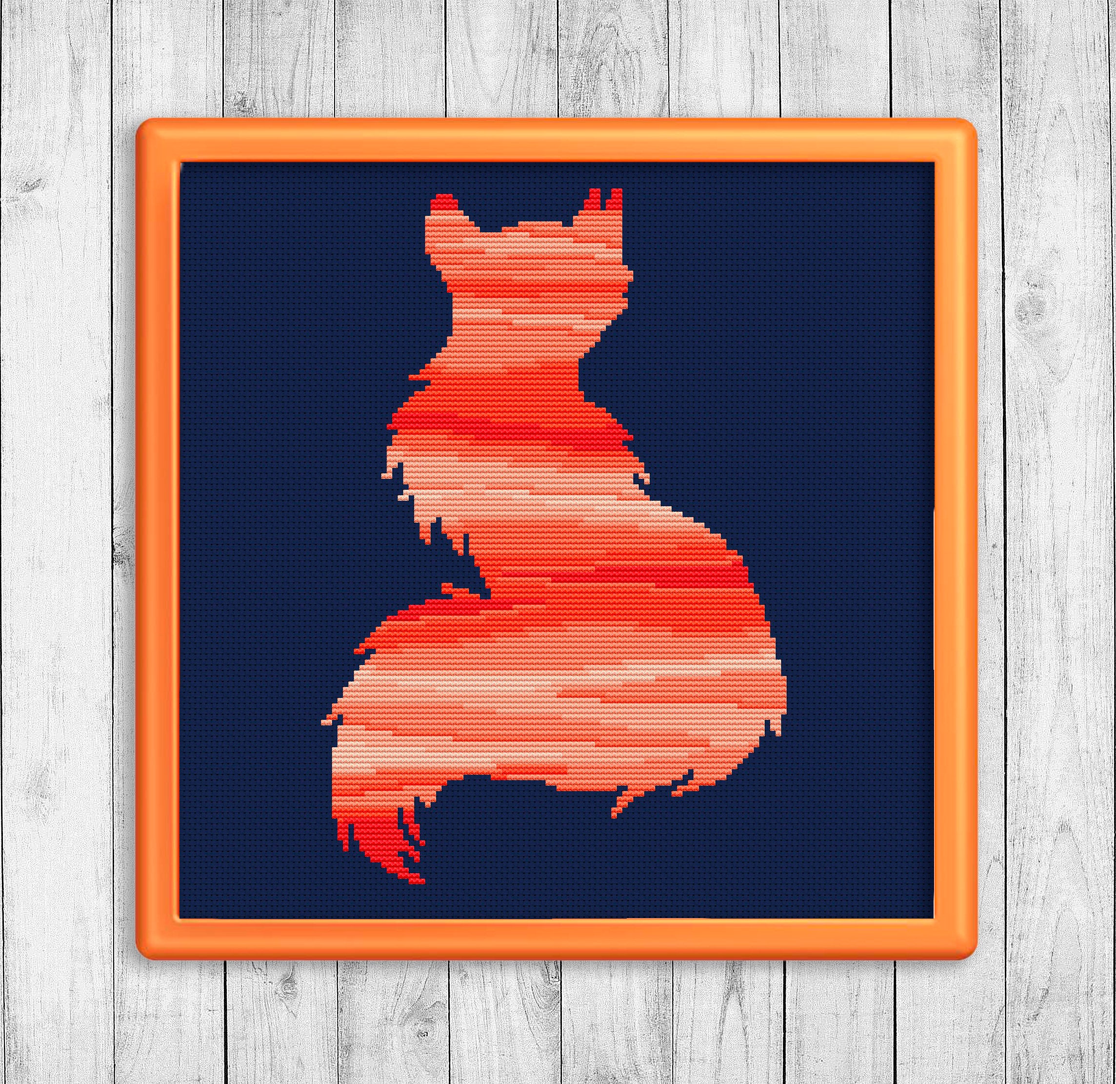 Fox Cross Stitch Pattern Animals Counted Cross Stitch Chart | Etsy