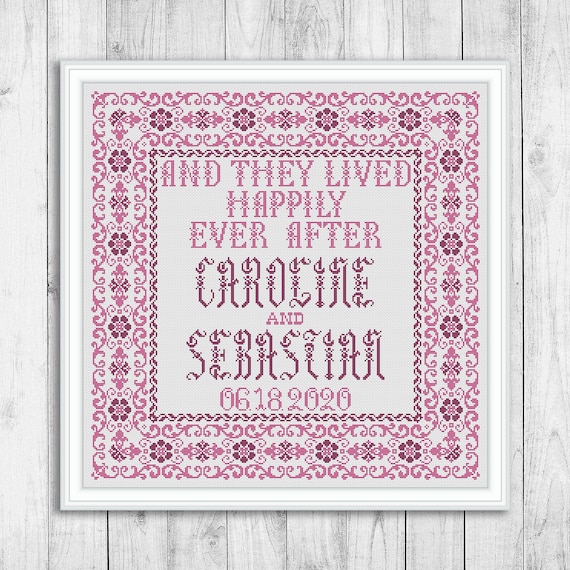 Sampler Cross Stitch Pattern Wedding Cross Stitch Pattern | Etsy