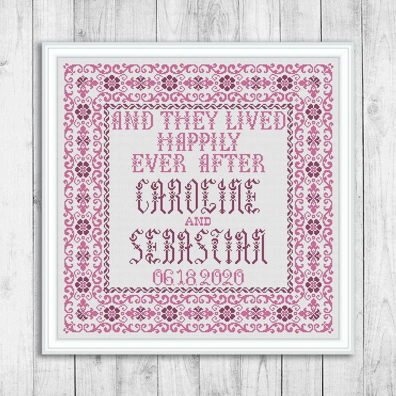 Sampler Cross Stitch Pattern Wedding Cross Stitch Pattern - Etsy