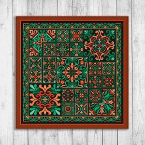 Sampler Cross Stitch Pattern, Modern Cross Stitch Pattern, Tile ...