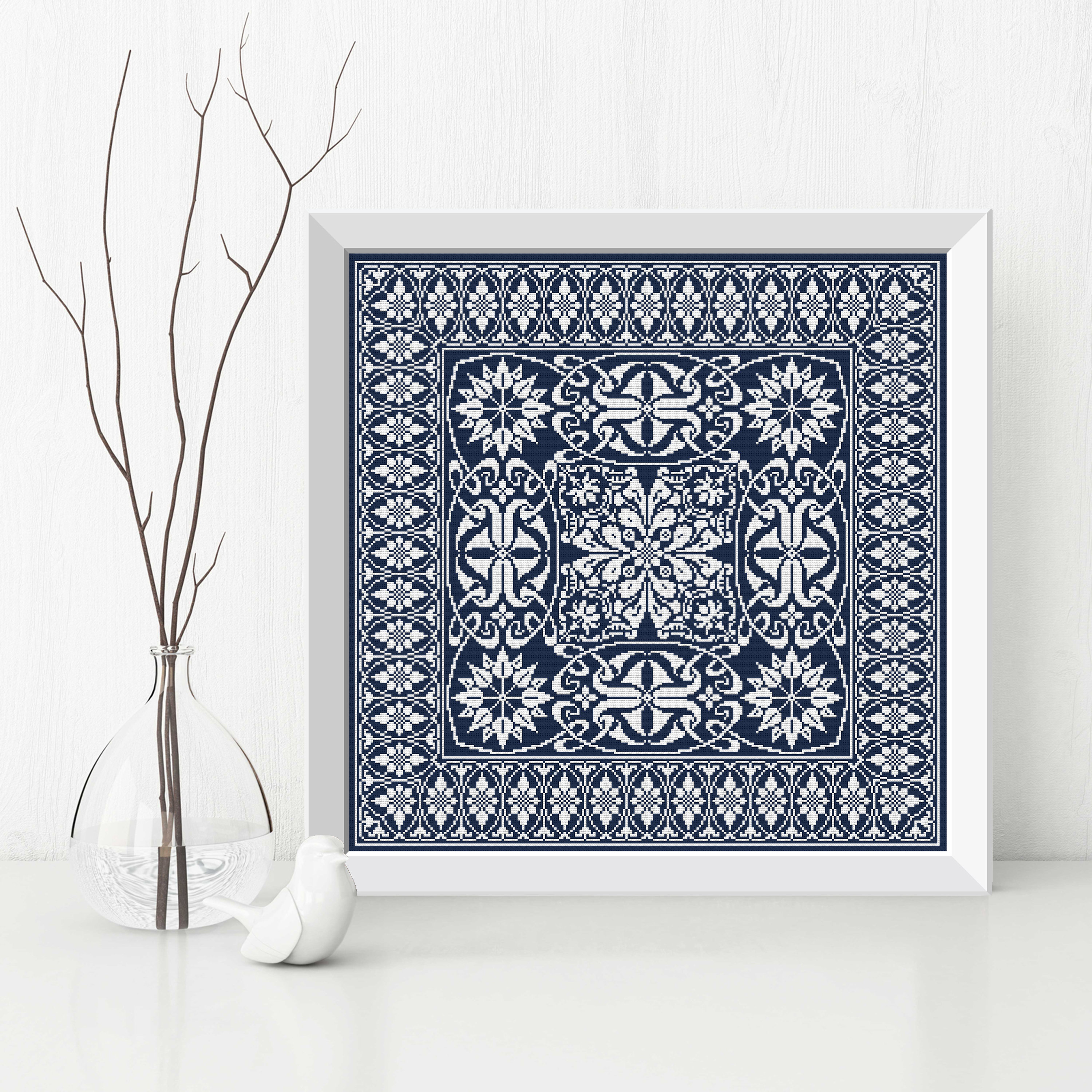 Sampler Cross Stitch Pattern, Modern Cross Stitch Pattern, Flowers ...