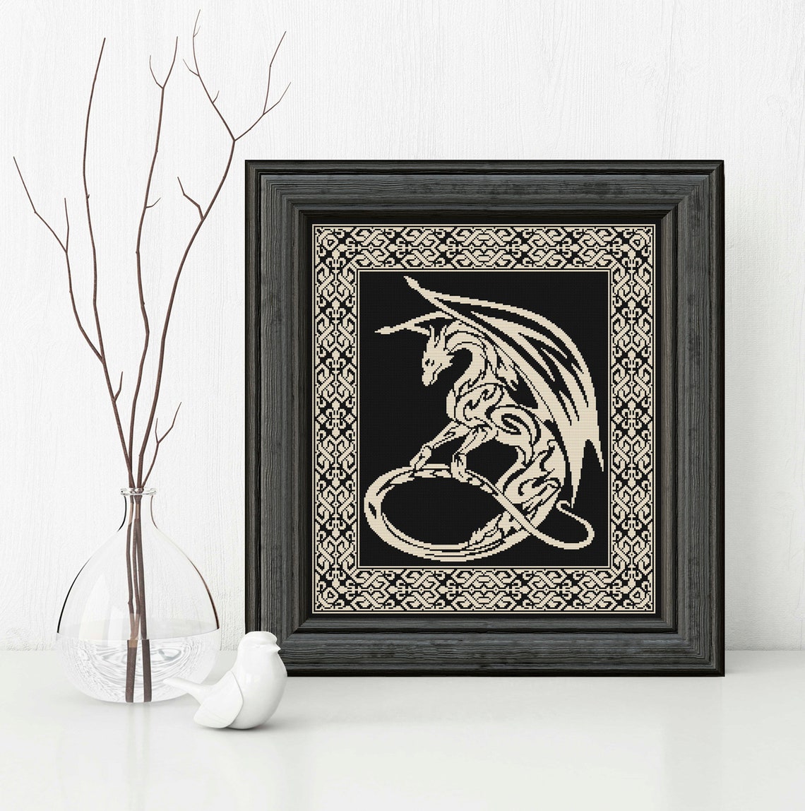 Dragon Cross Stitch Pattern Sampler Cross Stitch Chart | Etsy