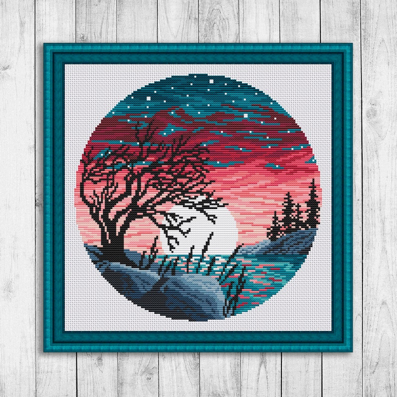 Nature Cross Stitch Pattern Landscape Counted Cross Stitch | Etsy