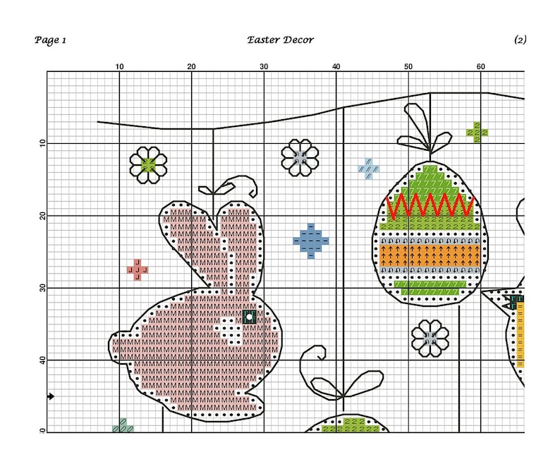 EASTER Cross Stitch Pattern, Easter Eggs Cross Stitch Pattern, Easter ...