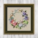 Vintage Wreath # 1 Cross Stitch Pattern, Antique Flowers Cross Stitch ...