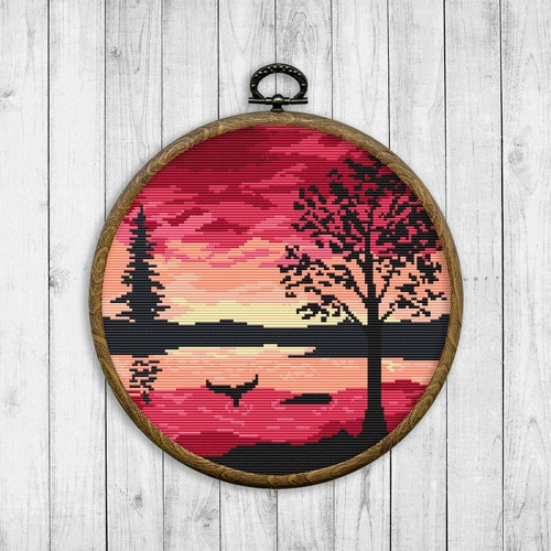 Nature Cross Stitch Pattern PDF Instant Download Tree - Etsy