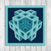 Cube Cross Stitch Pattern Modern Cross Stitch Pattern 3D - Etsy