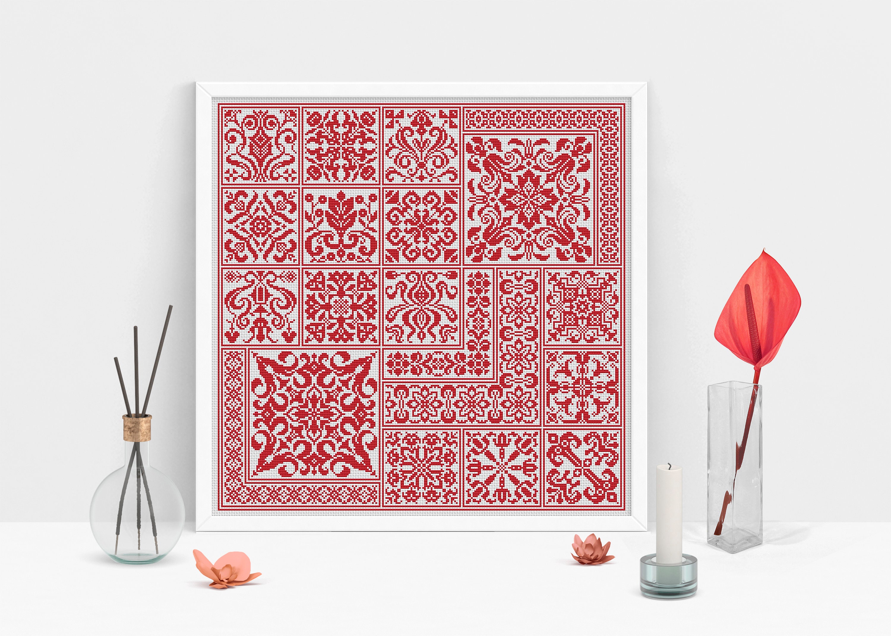 Cross Stitch Pattern Sampler Modern Cross Stitch Pattern | Etsy