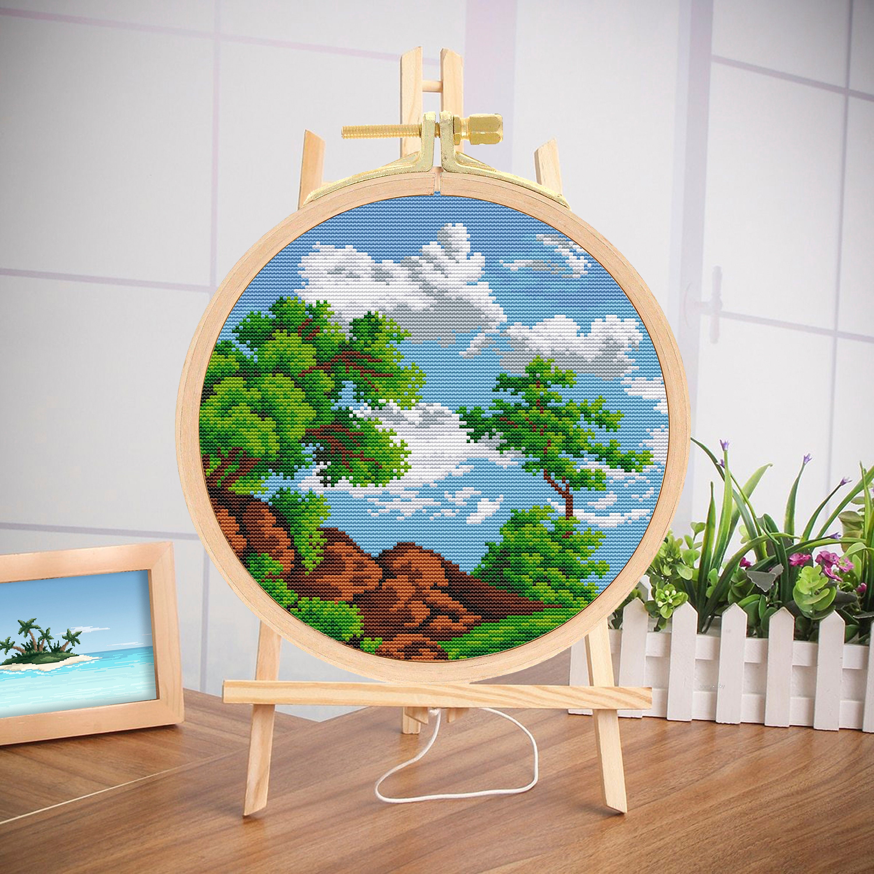 Nature Cross Stitch Pattern Modern Cross Stitch Pattern | Etsy