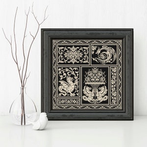 Sampler Cross Stitch Pattern, Dragon Cross Stitch Pattern, Flowers ...