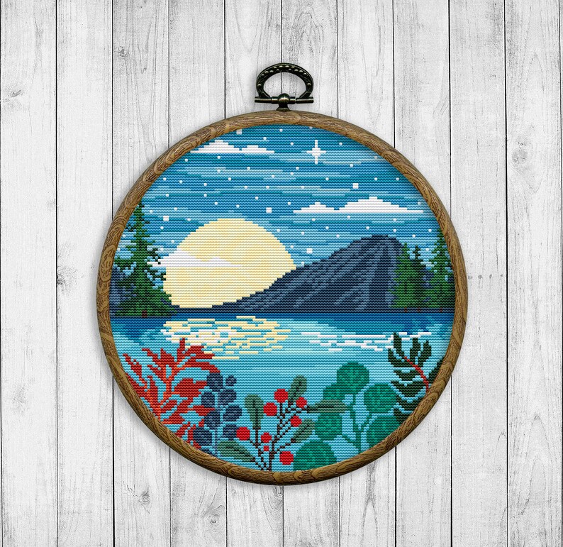 Landscape Cross Stitch Pattern Nature Counted Cross Stitch | Etsy