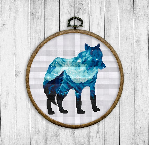 Wolf Cross Stitch Pattern Nature Cross Stitch Chart - Etsy