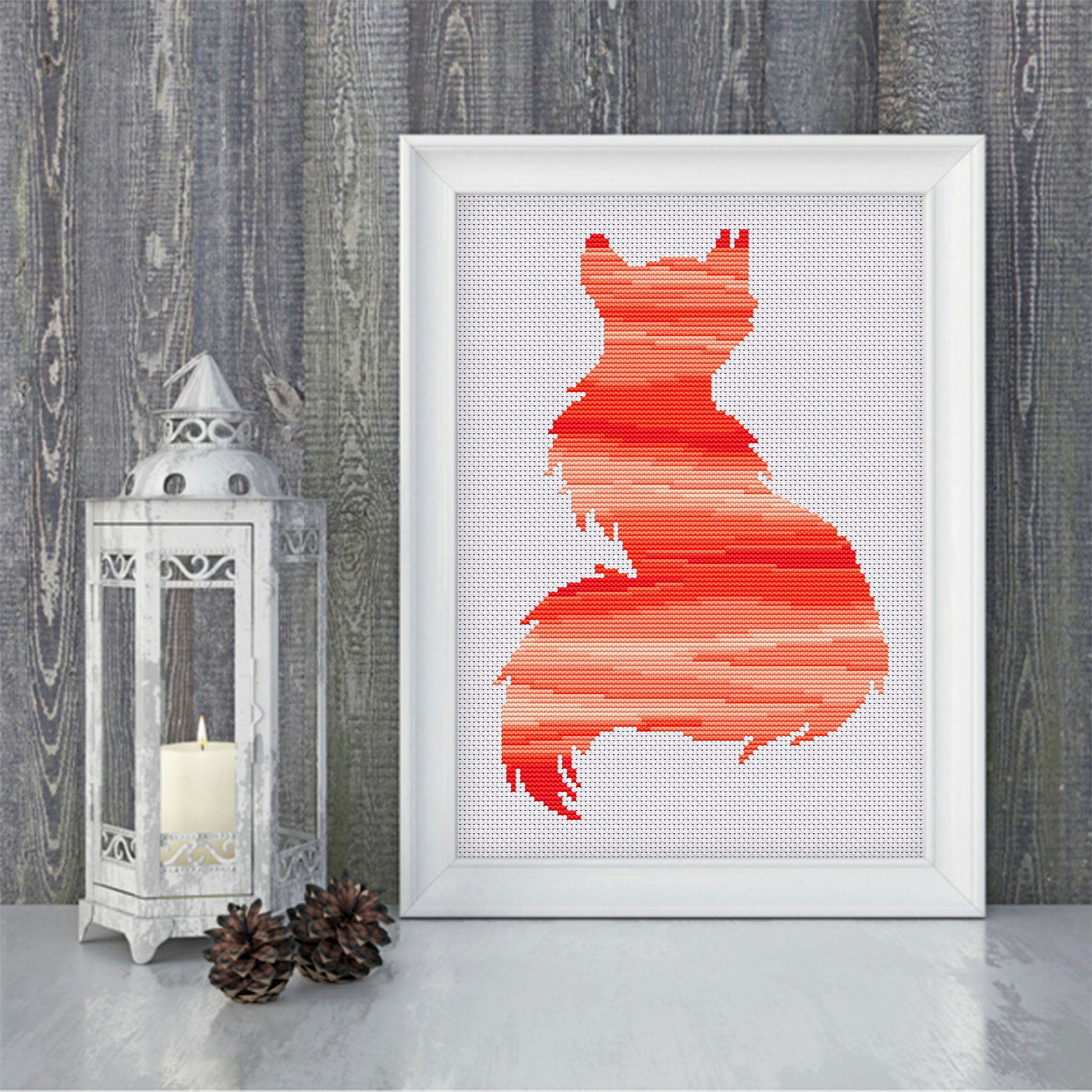 Fox Cross Stitch Pattern Animals Counted Cross Stitch Chart | Etsy