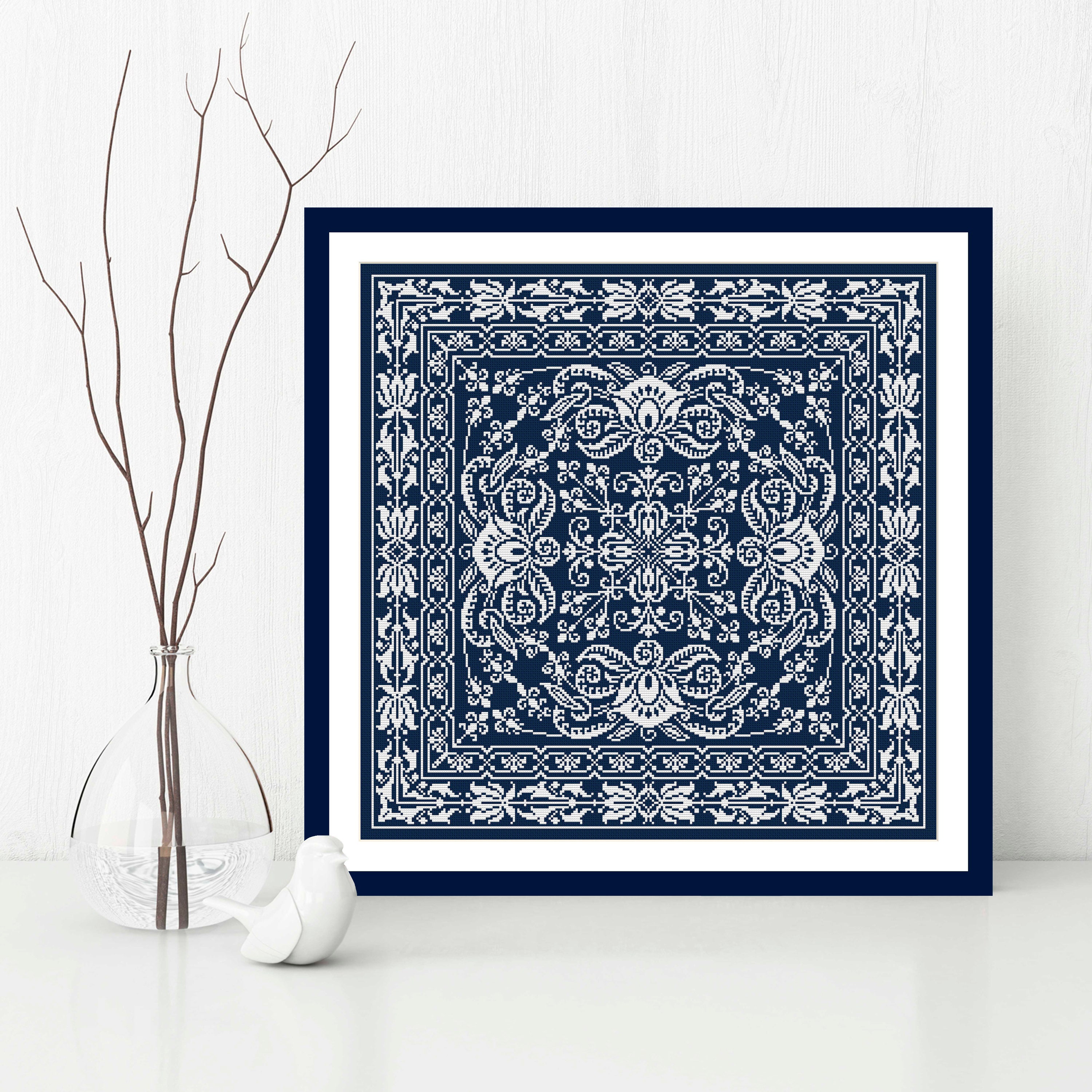 Cross Stitch Pattern Sampler Floral Cross Stitch Pattern - Etsy