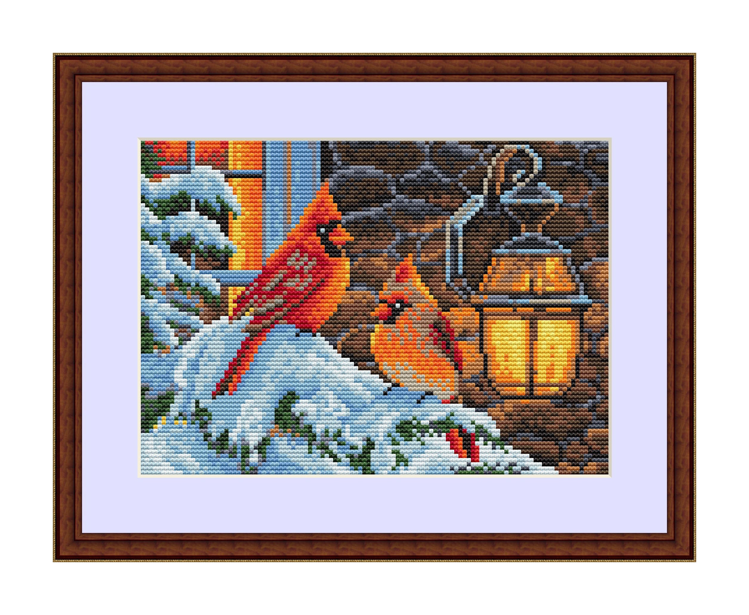 Cardinal Modern Cross Stitch Pattern Nature Counted Cross - Etsy