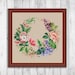 Vintage Wreath # 11 Cross Stitch Pattern, Flowers Cross Stitch Pattern ...