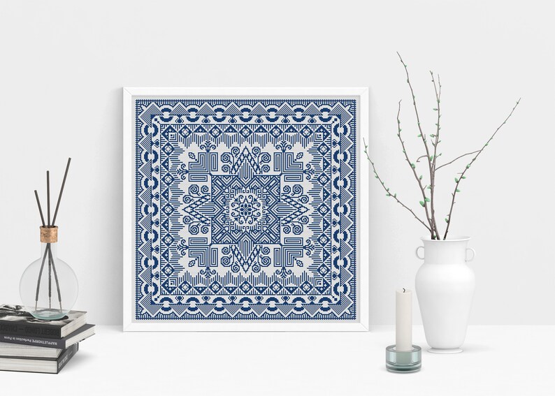 Cross Stitch Pattern Sampler, Modern Cross Stitch Pattern, Folk Cross ...
