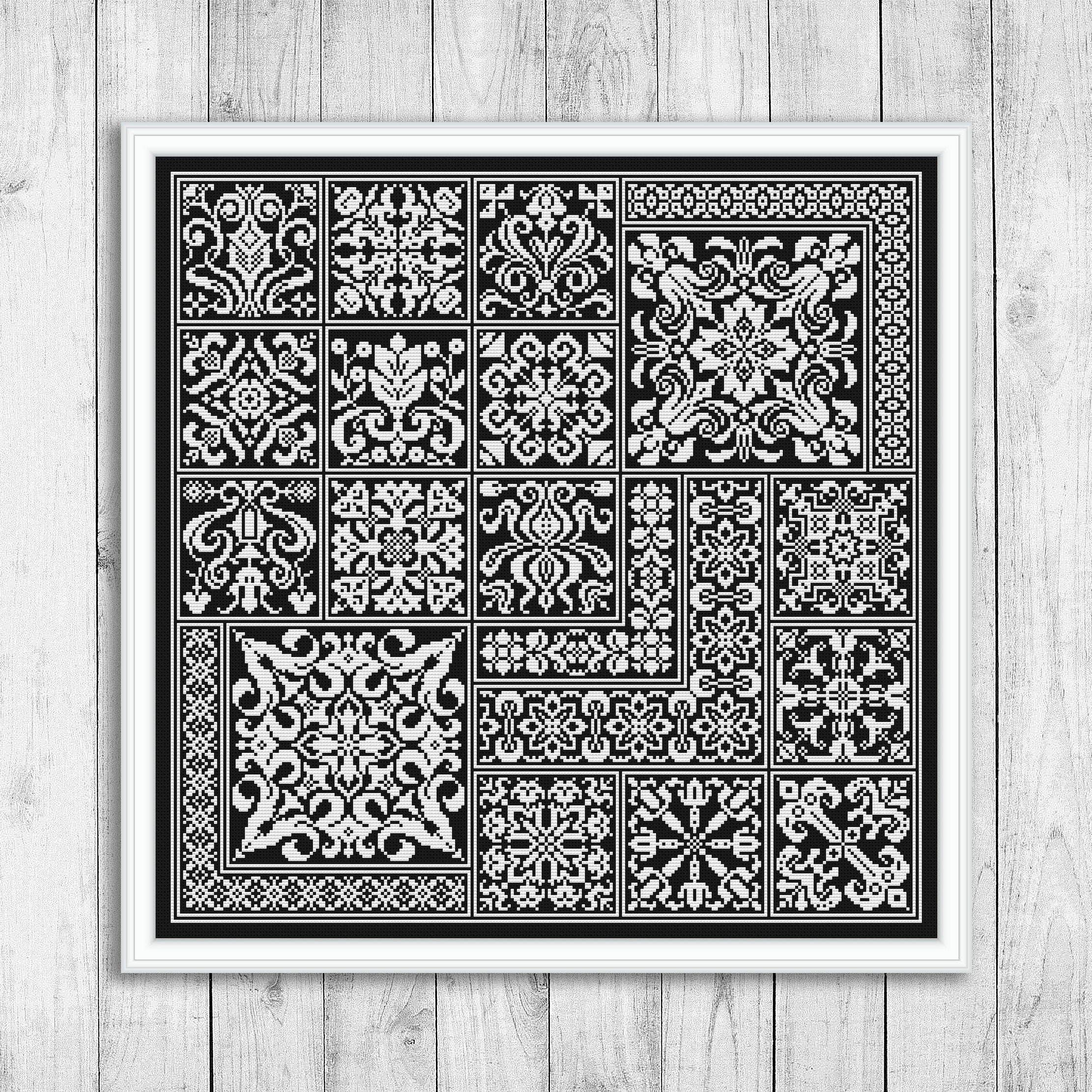 Cross Stitch Pattern Sampler Modern Cross Stitch Pattern | Etsy