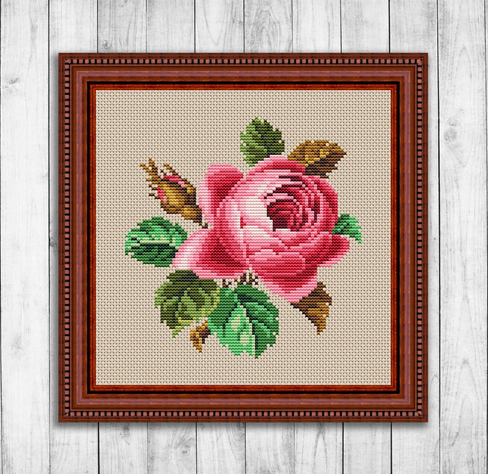 Vintage Rose Cross Stitch Pattern Flower Cross Stitch - Etsy