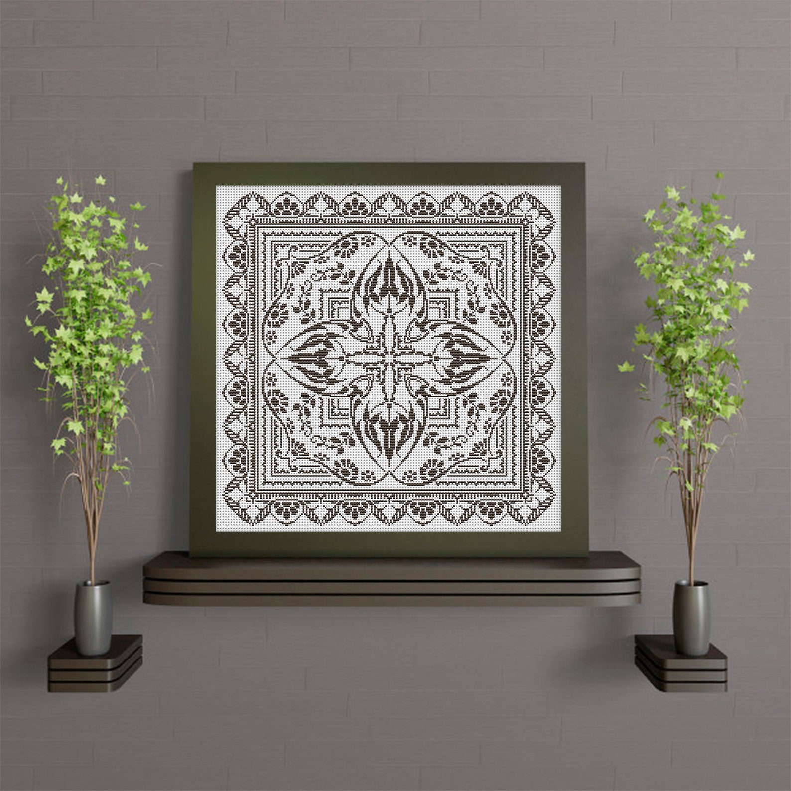 Modern Cross Stitch Pattern, Sampler Cross Stitch Pattern, Flowers ...
