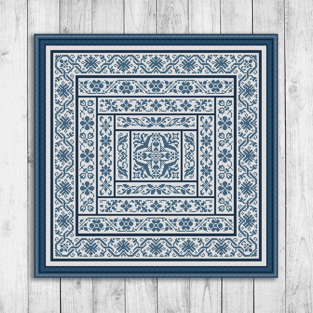 Sampler Cross Stitch Pattern, Flowers Cross Stitch Pattern, Border ...