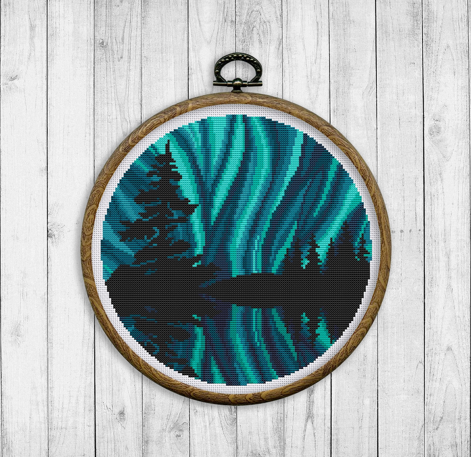 Northern Lights Cross Stitch Pattern Nature Counted Cross - Etsy Canada