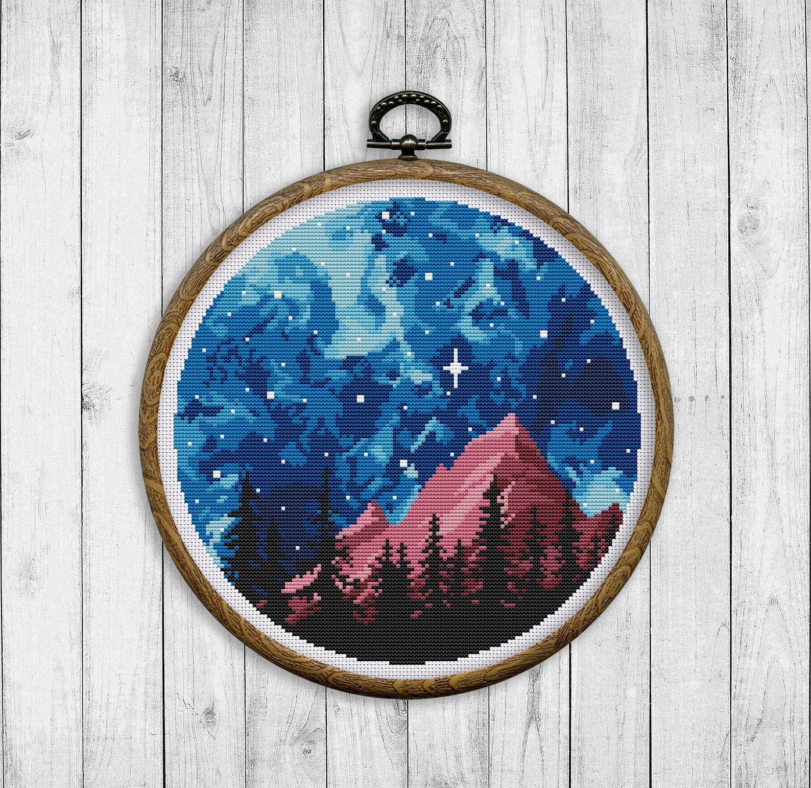 Landscape Cross Stitch Pattern, Nature Counted Cross Stitch Chart ...
