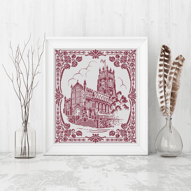 Cross Stitch Pattern Sampler Castle Cross Stitch Pattern | Etsy