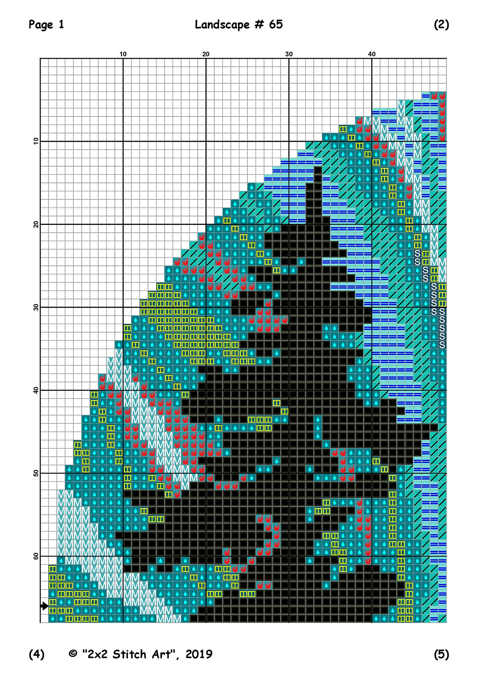 Northern Lights Cross Stitch Pattern, Nature Counted Cross Stitch Chart ...