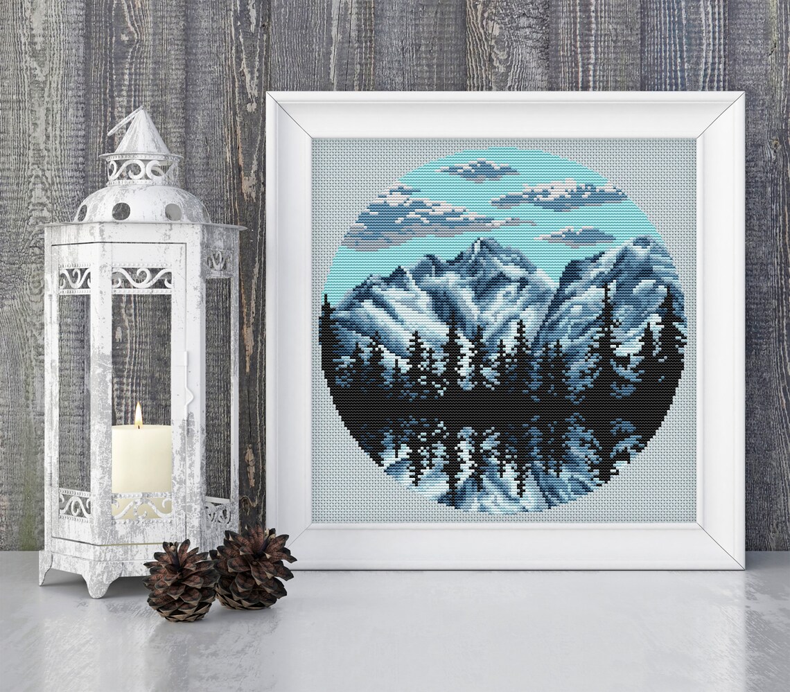 Cross Stitch Pattern Landscape Nature Cross Stitch Chart | Etsy