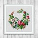 Vintage Wreath # 9 Cross Stitch Pattern, Flowers Cross Stitch Pattern ...