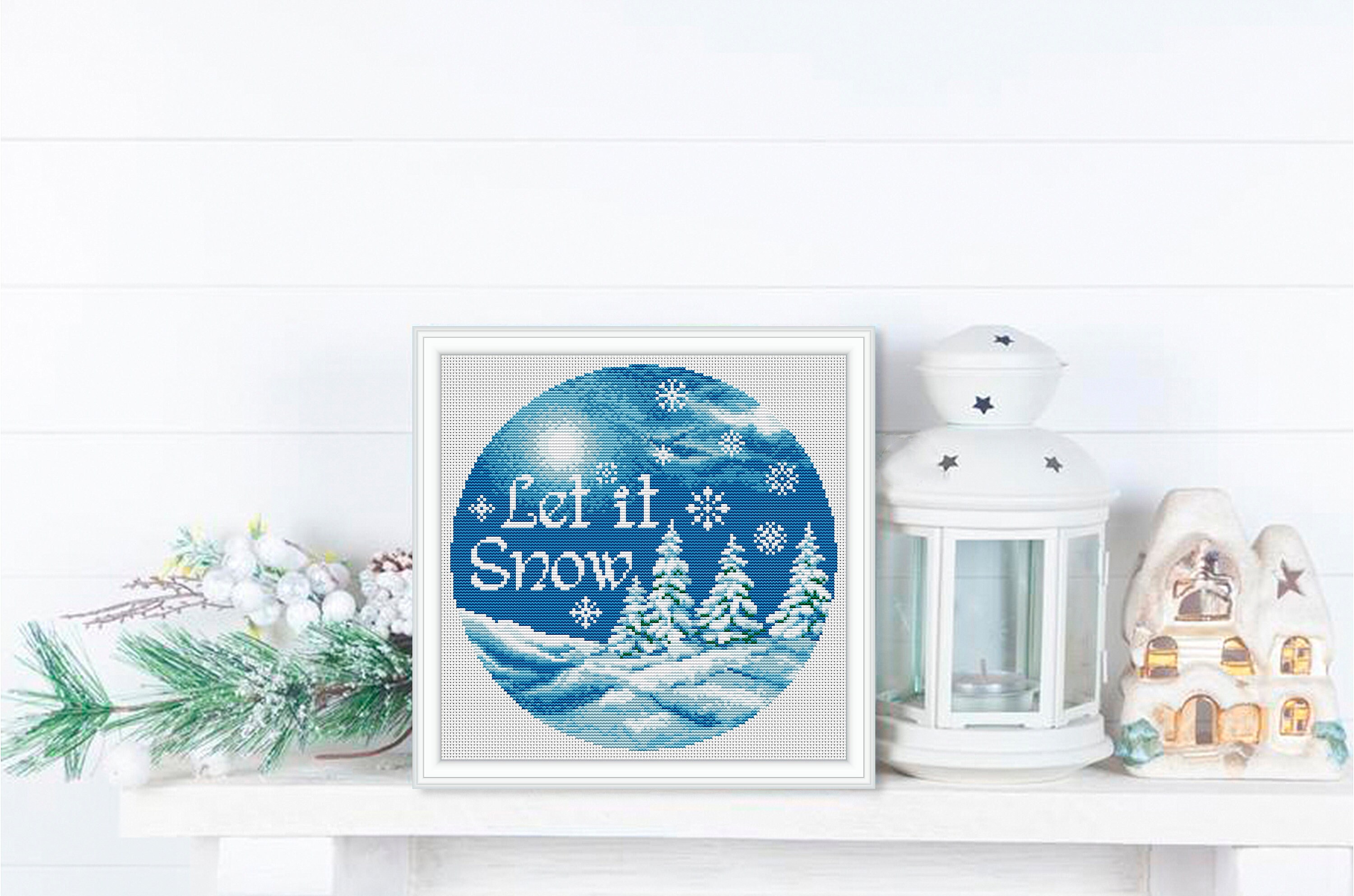 Winter Landscape Cross Stitch Pattern Nature Cross Stitch | Etsy