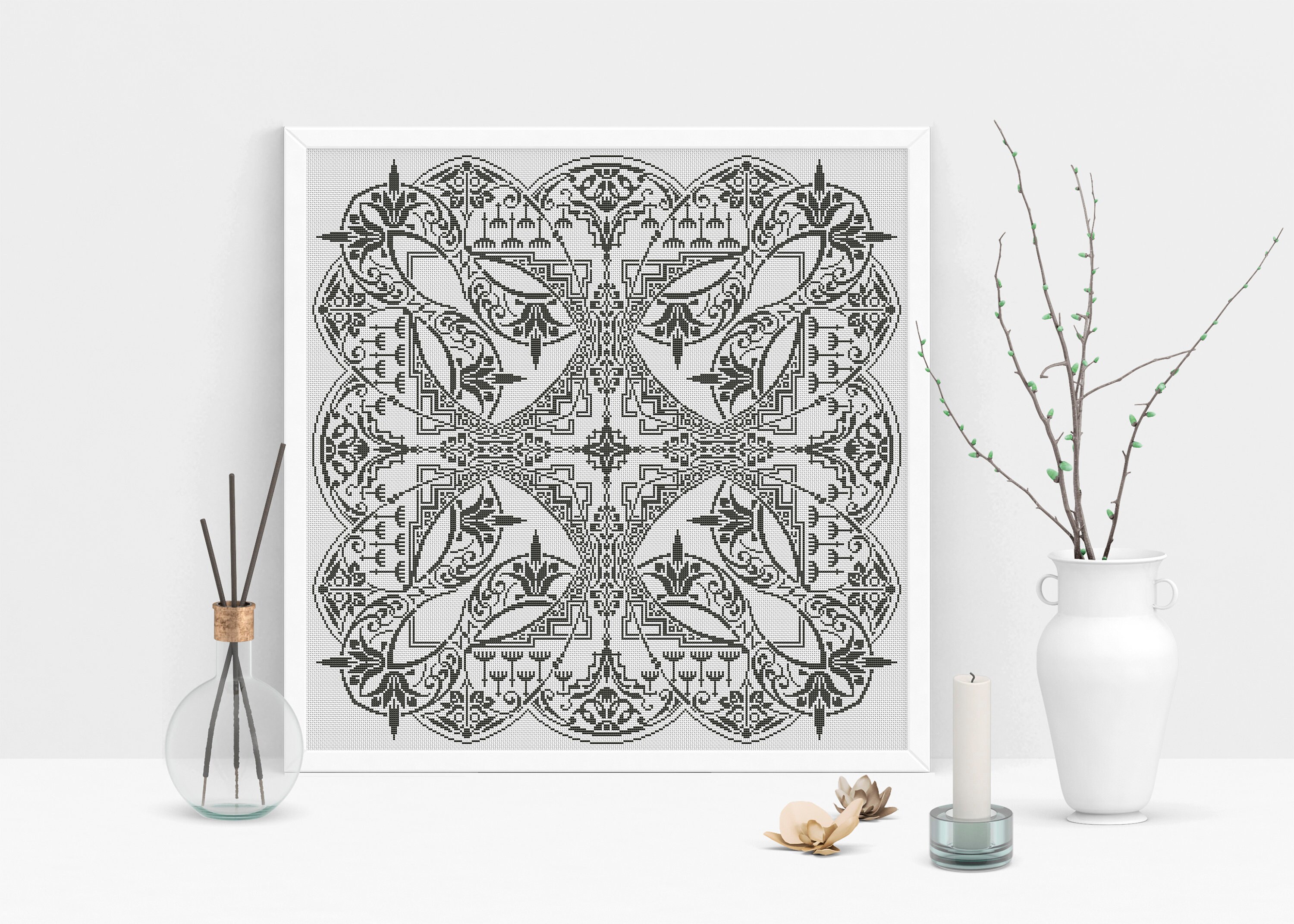 Sampler Cross Stitch Pattern Modern Cross Stitch Pattern | Etsy