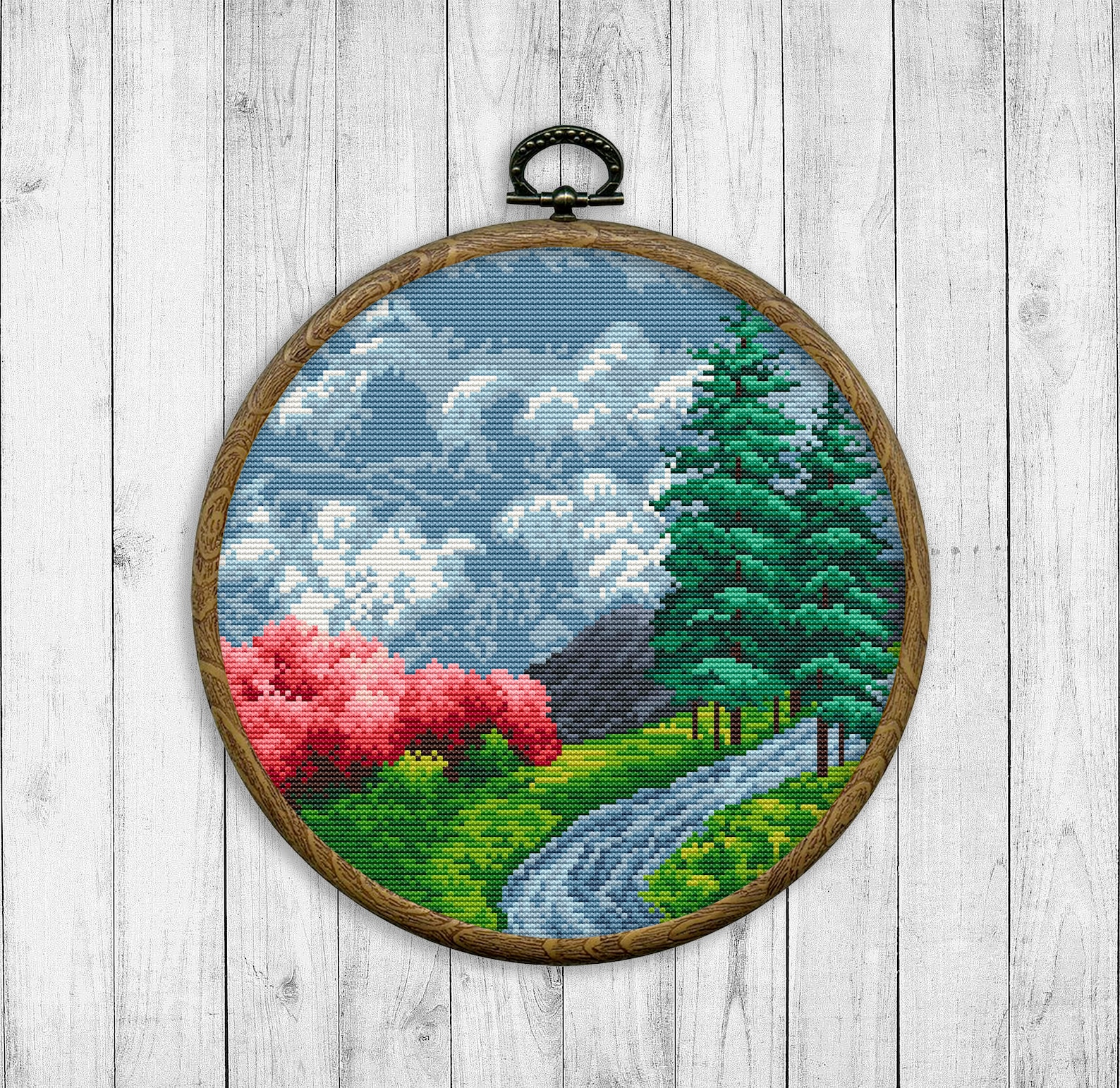 Nature Cross Stitch Pattern Modern Cross Stitch Pattern - Etsy