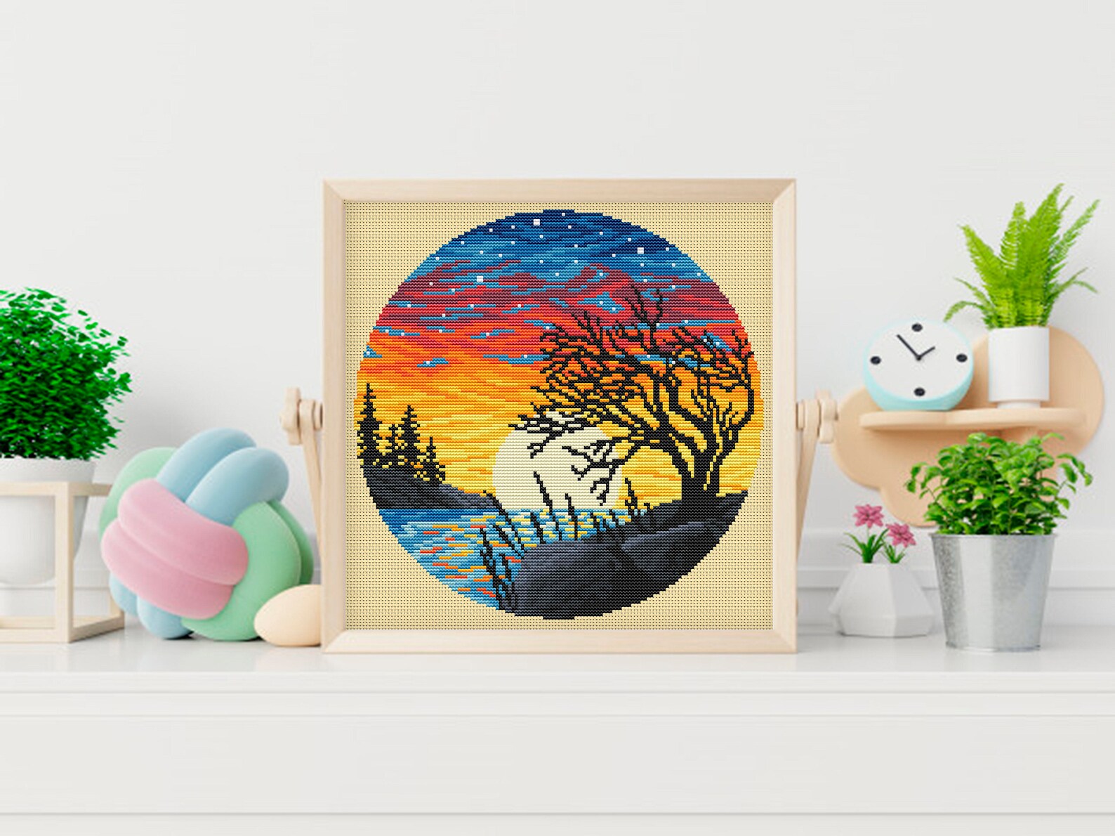 Sunset Cross Stitch Pattern Nature Counted Cross Stitch | Etsy