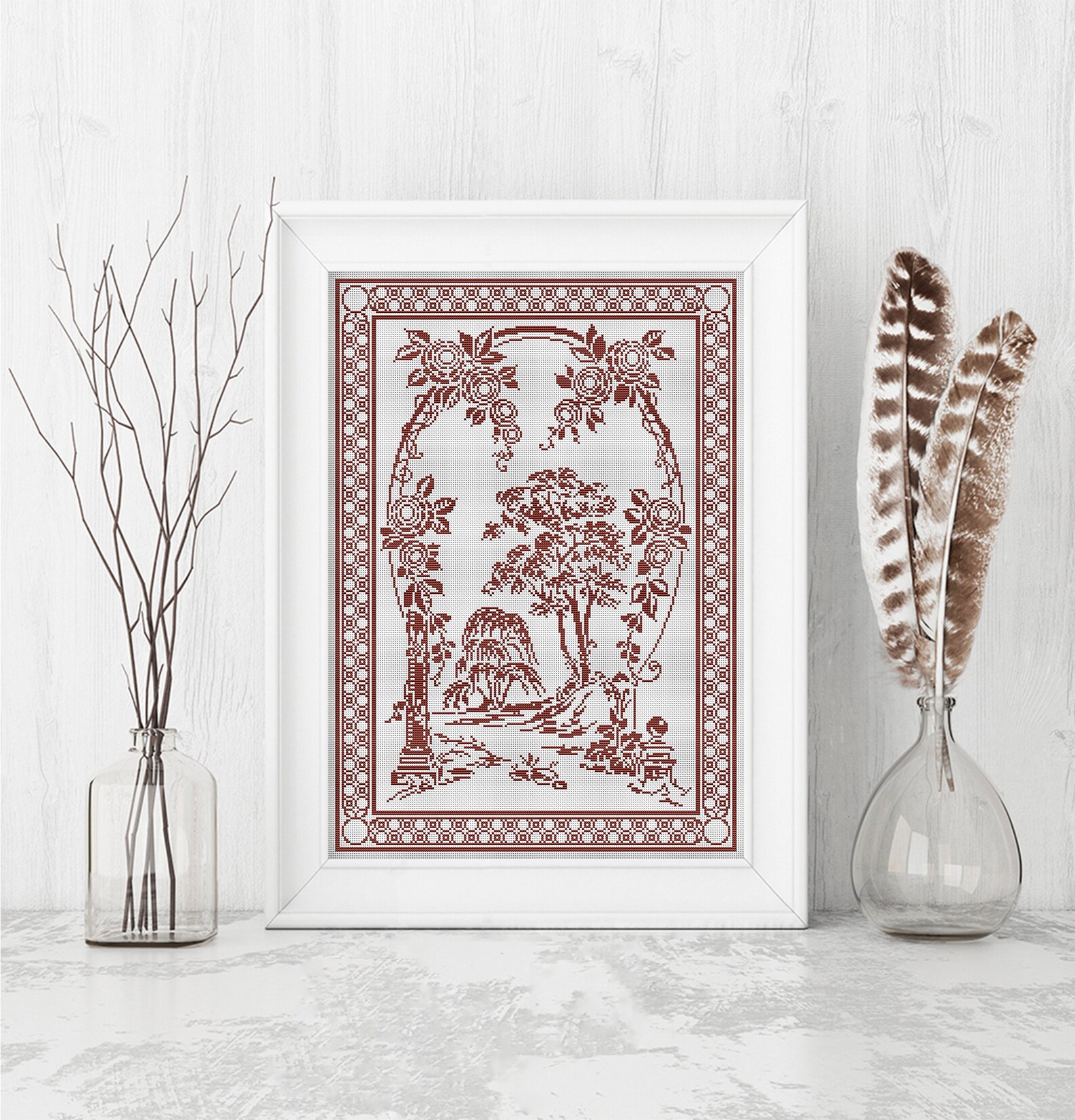 Nature Cross Stitch Pattern Roses Cross Stitch Pattern - Etsy