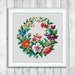 Vintage Wreath # 8 Cross Stitch Pattern, Flowers Cross Stitch Pattern ...