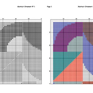 Abstract Cross Stitch Pattern, Modern Cross Stitch Pattern, Art Deco ...