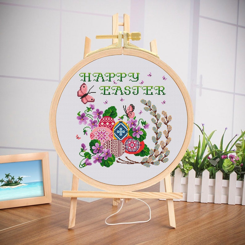 EASTER Cross Stitch Pattern Flowers Counted Cross Stitch - Etsy
