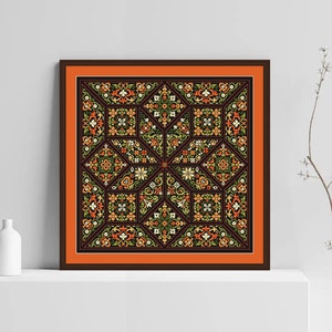 Sampler Cross Stitch Pattern, Modern Cross Stitch Pattern, Autumn Cross ...