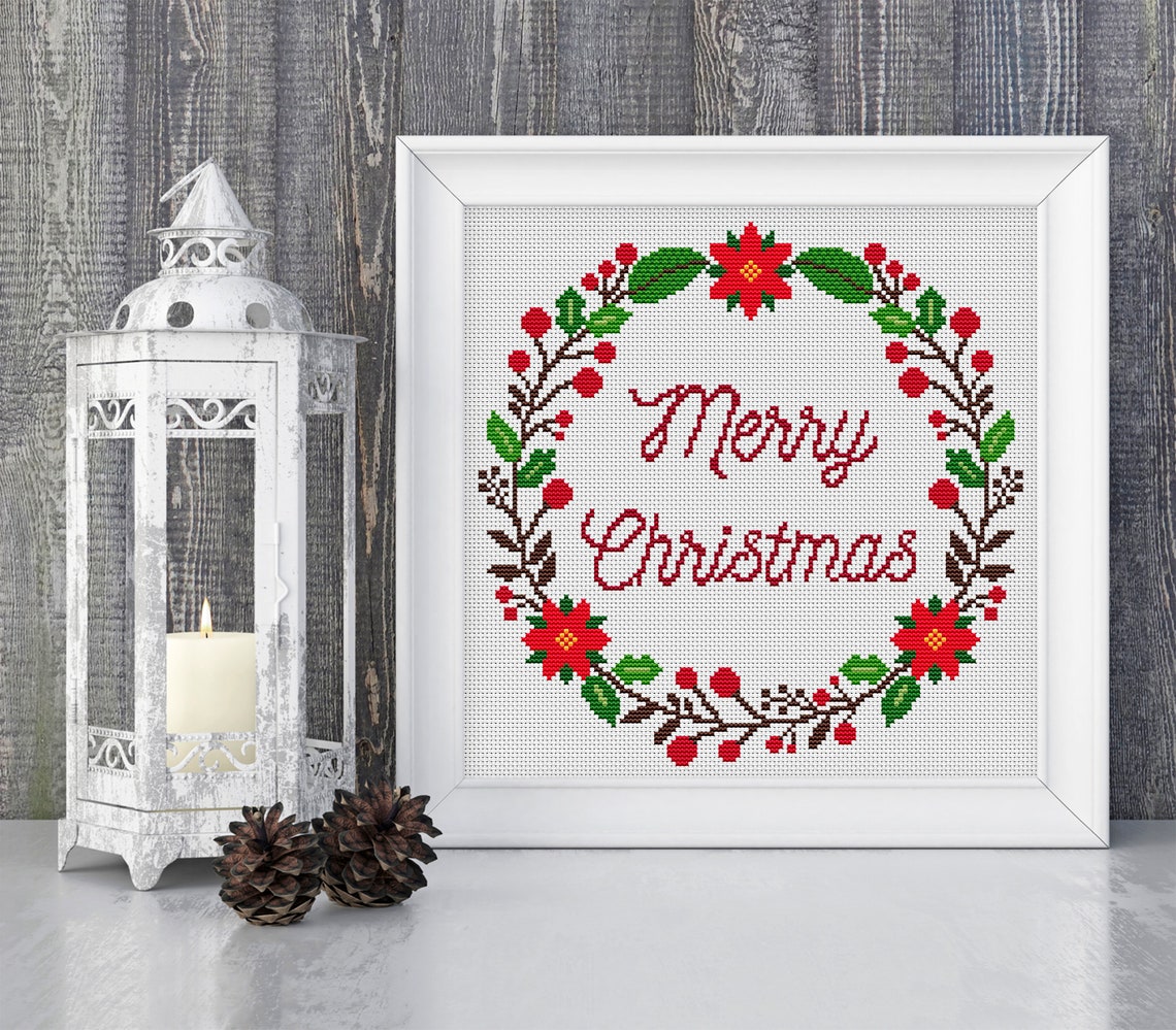 Christmas Cross Stitch Pattern Modern Cross Stitch Pattern | Etsy