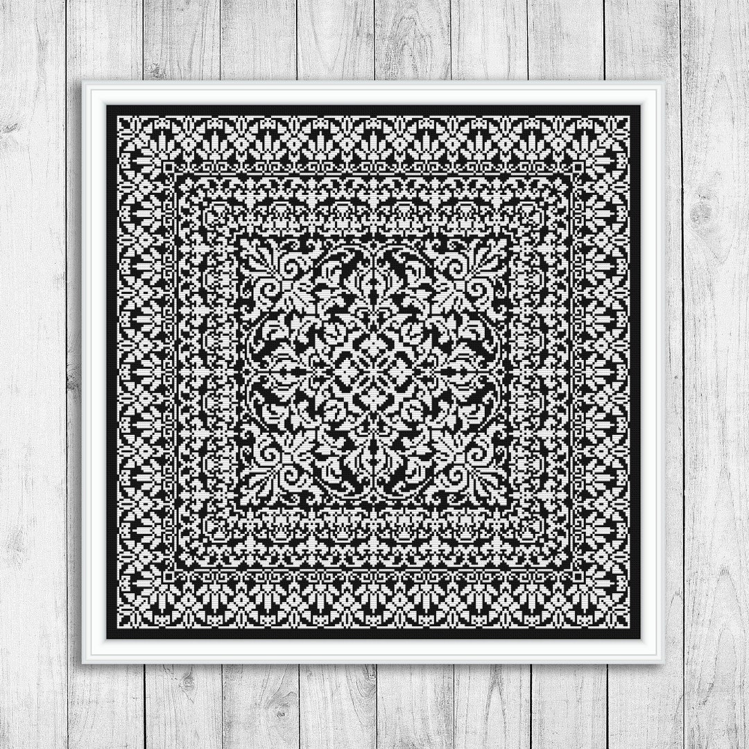 Monochrome Cross Stitch Pattern, Sampler Cross Stitch Pattern, Modern ...