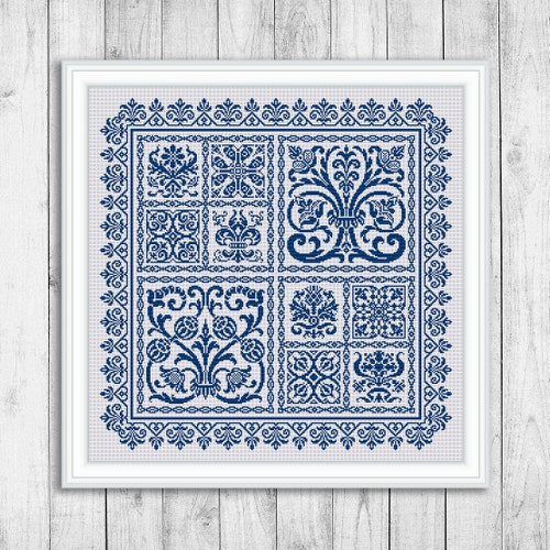 Sampler Cross Stitch Pattern Carpet Counted Cross Stitch - Etsy
