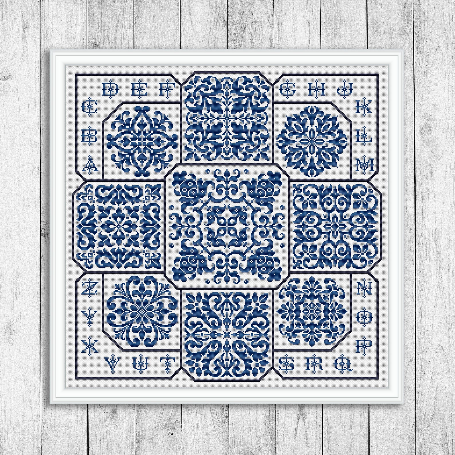 Sampler Cross Stitch Pattern Alphabet Cross Stitch Pattern | Etsy