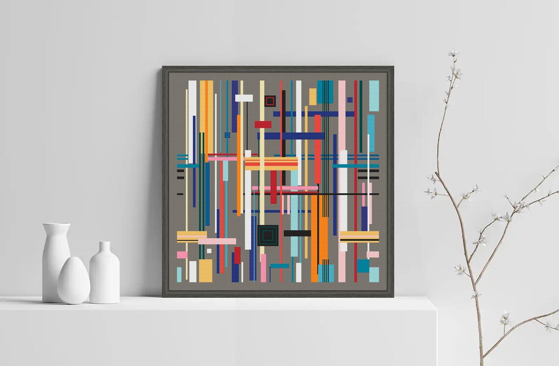 Modern Cross Stitch Pattern Geometric Cross Stitch Pattern - Etsy