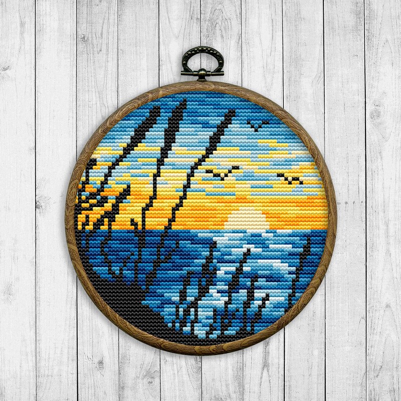 Sunrise Cross Stitch - Etsy