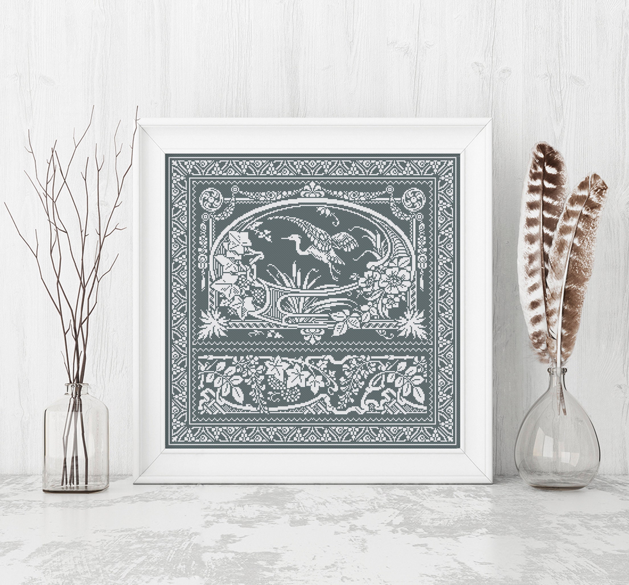 Sampler Cross Stitch Pattern Flowers Cross Stitch Pattern - Etsy